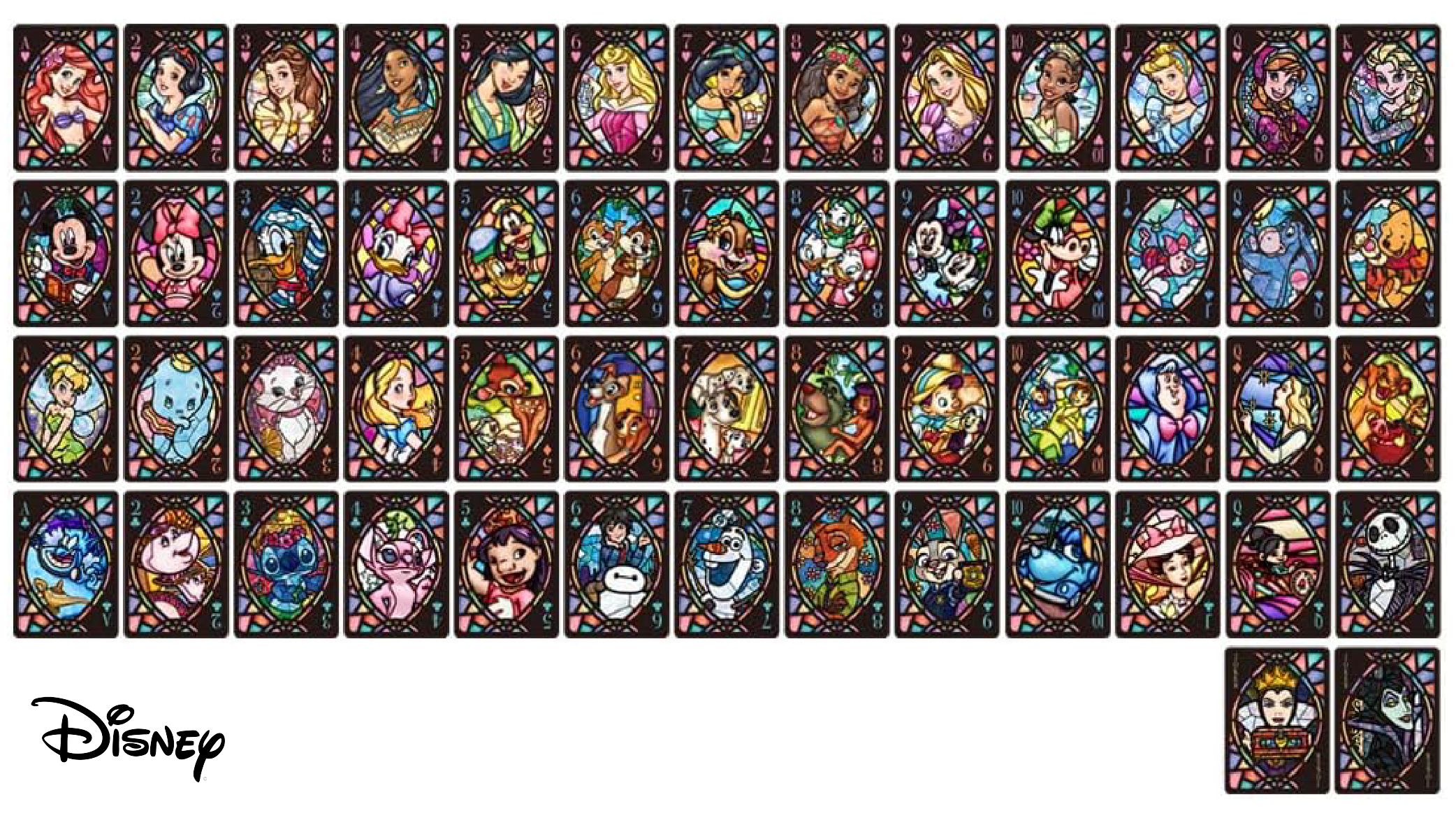 Tenyo - Disney Characters Stained Glass Playing Cards – Silvermine